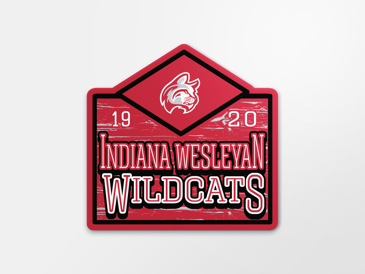 4 inch Weather Resistant Sticker | Wood Grain Sign – Indiana Wesleyan ...